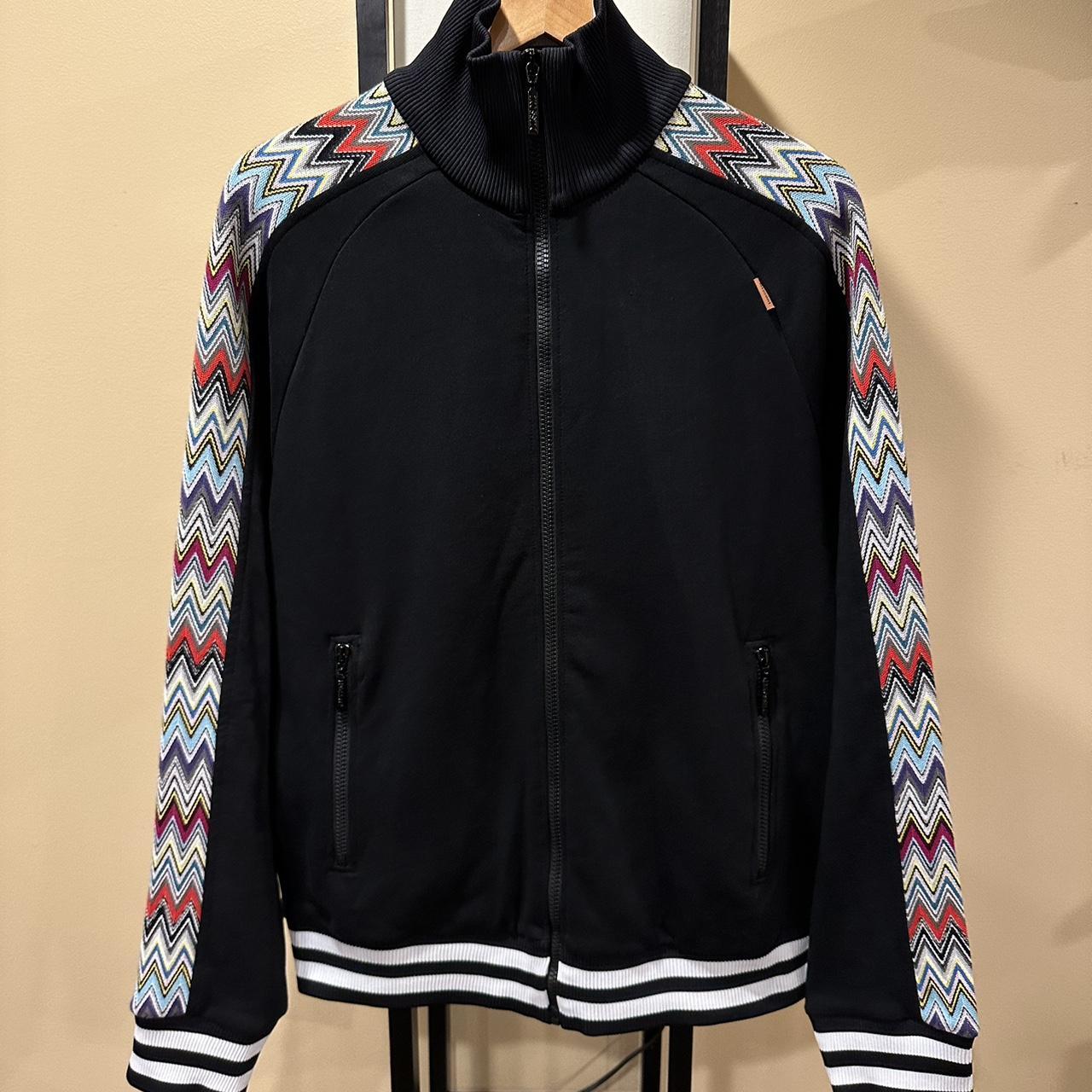 Missoni Round Neck Black Track Sweatshirt Mulitcolor... - Depop