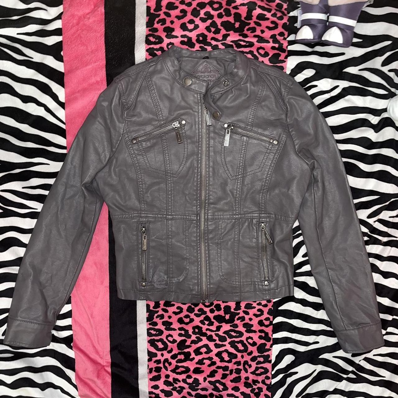 coolest dark grey utility style jacket from the... - Depop