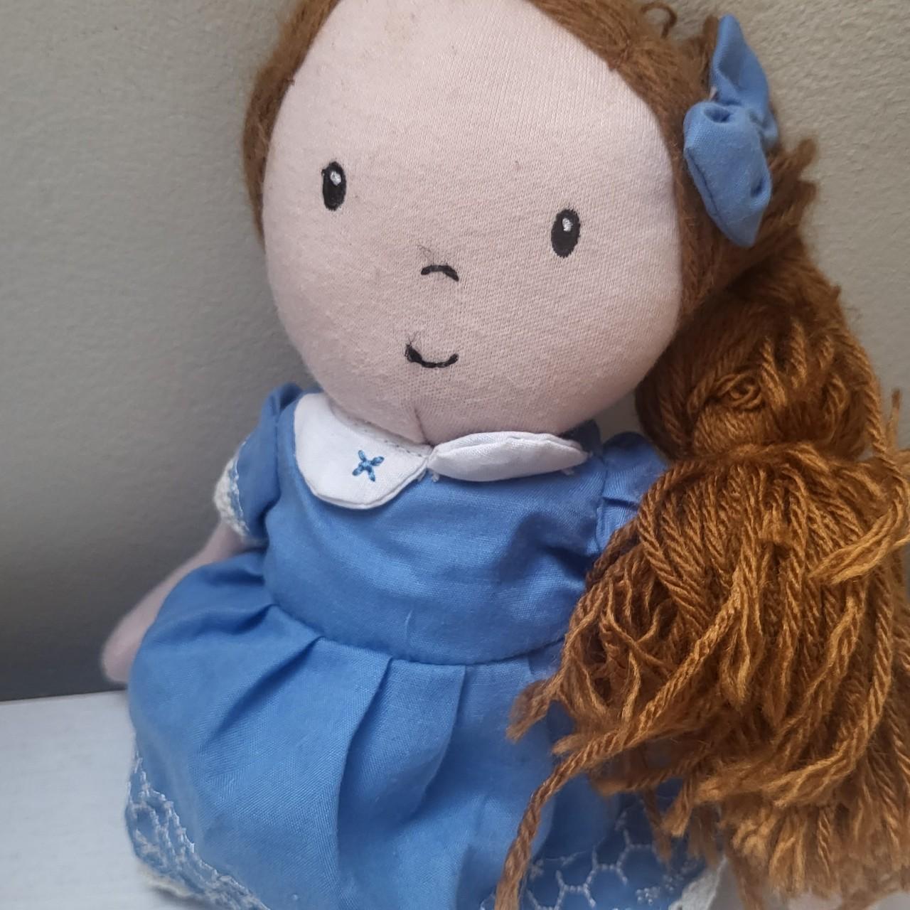 WILKO Cute Rag Doll Soft Plush Stuffed Toy Blue... - Depop