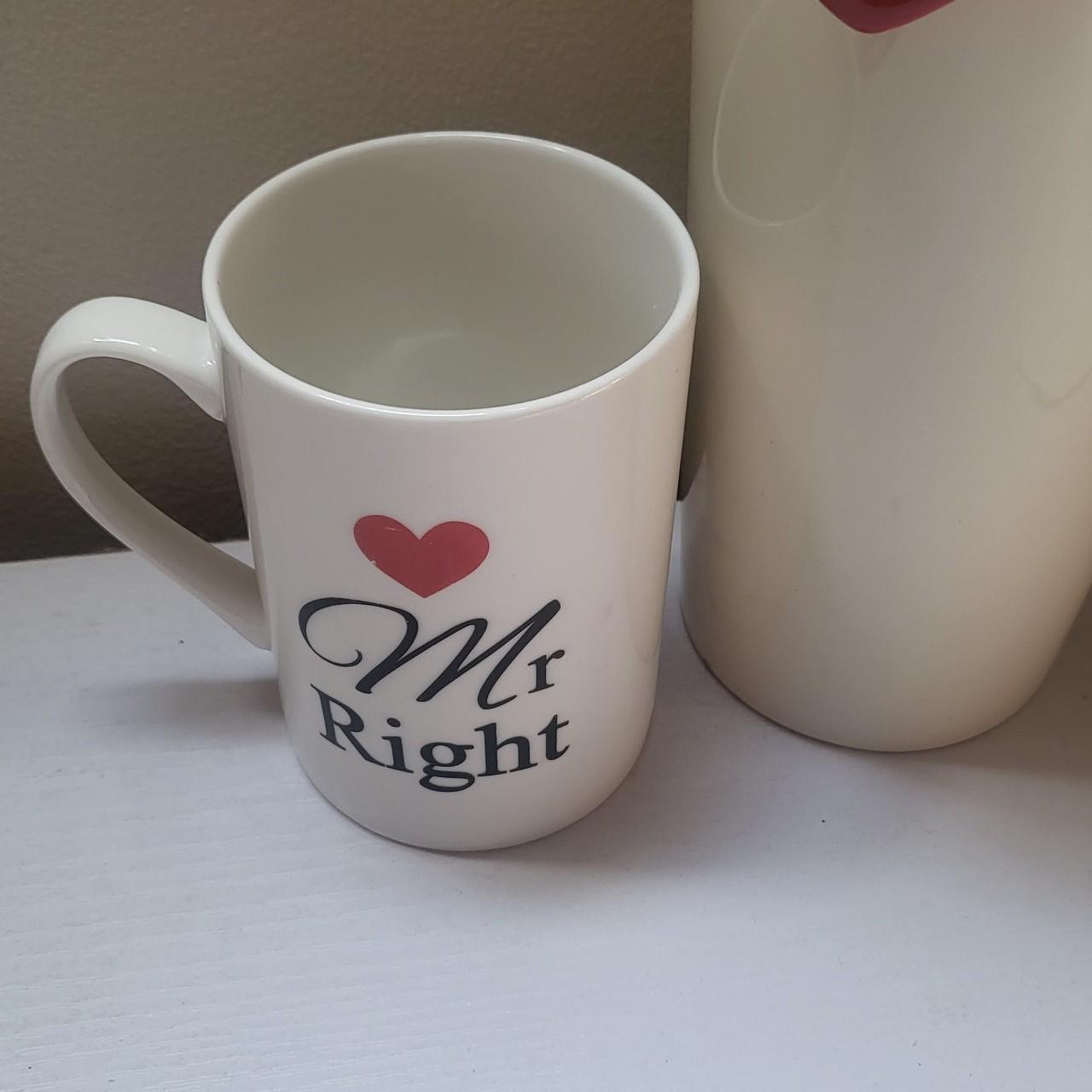 MR RIGHT Porcelain Ceramic Tea Coffee Mug Cup. In... - Depop