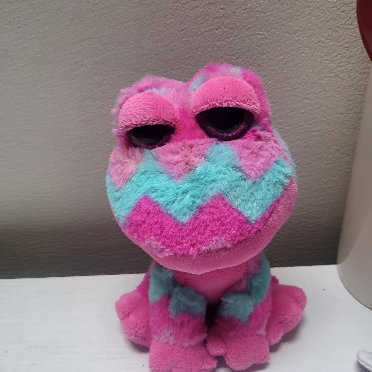 This adorable pink frog plush toy by Keel Toys is... - Depop