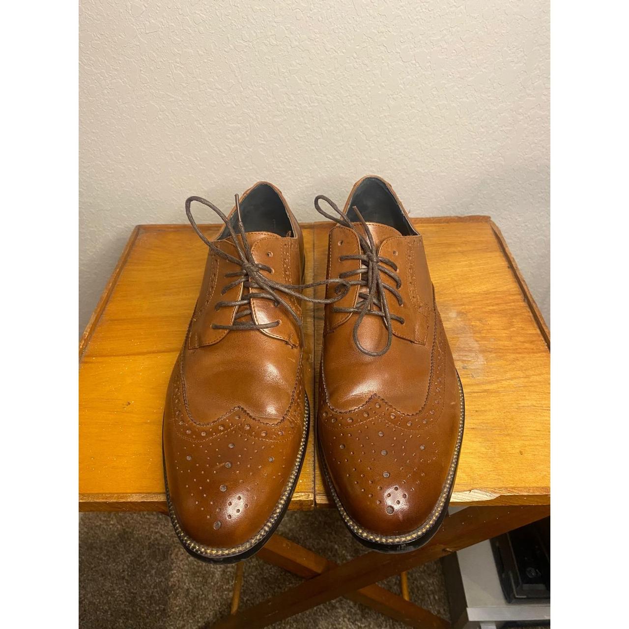 Stacy Adams Wingtip Oxford Dress Shoes Leather Lace... | Depop