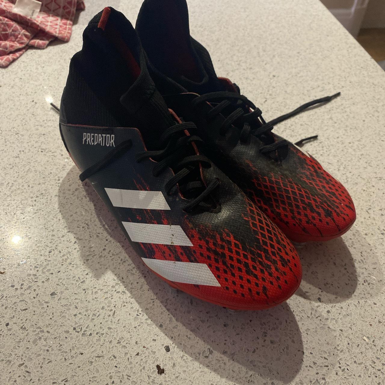 Black and red adidas predators Size 5.5 Open to... - Depop