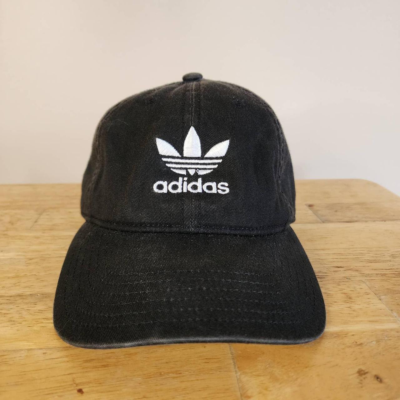 Black Adidas Originals Relaxed Strap-Back Hat Good... - Depop