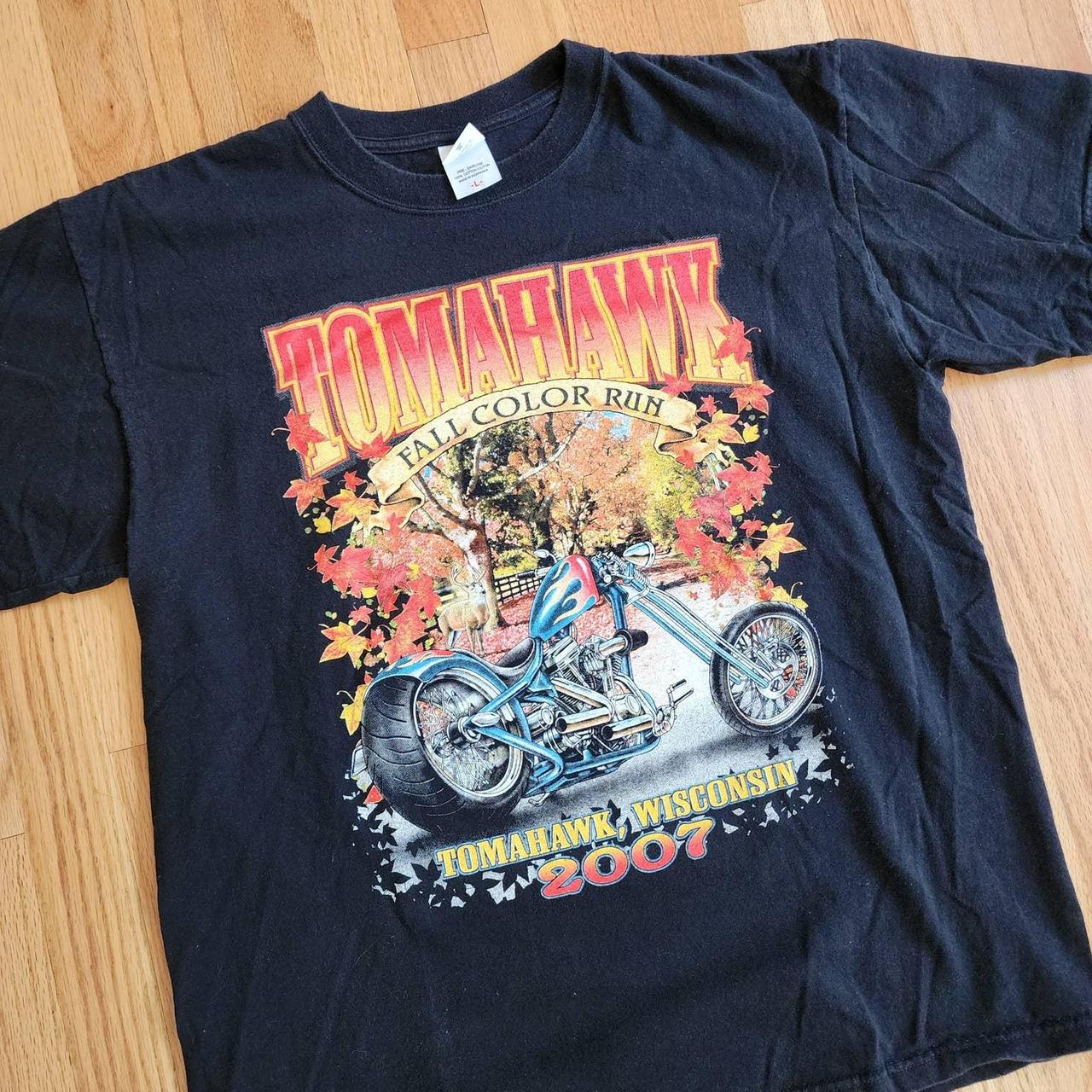 Y2K 2007 Tomahawk Fall Color Run Shirt Large Great... - Depop