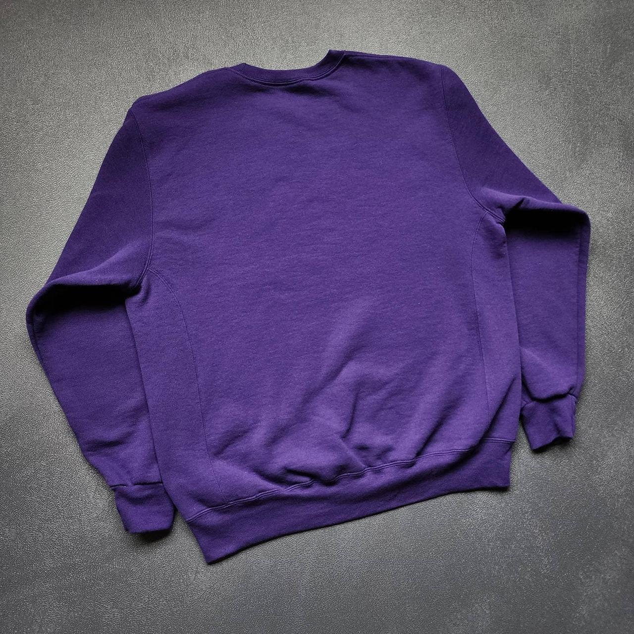 Purple Russell Athletic Crewneck Sweatshirt... - Depop