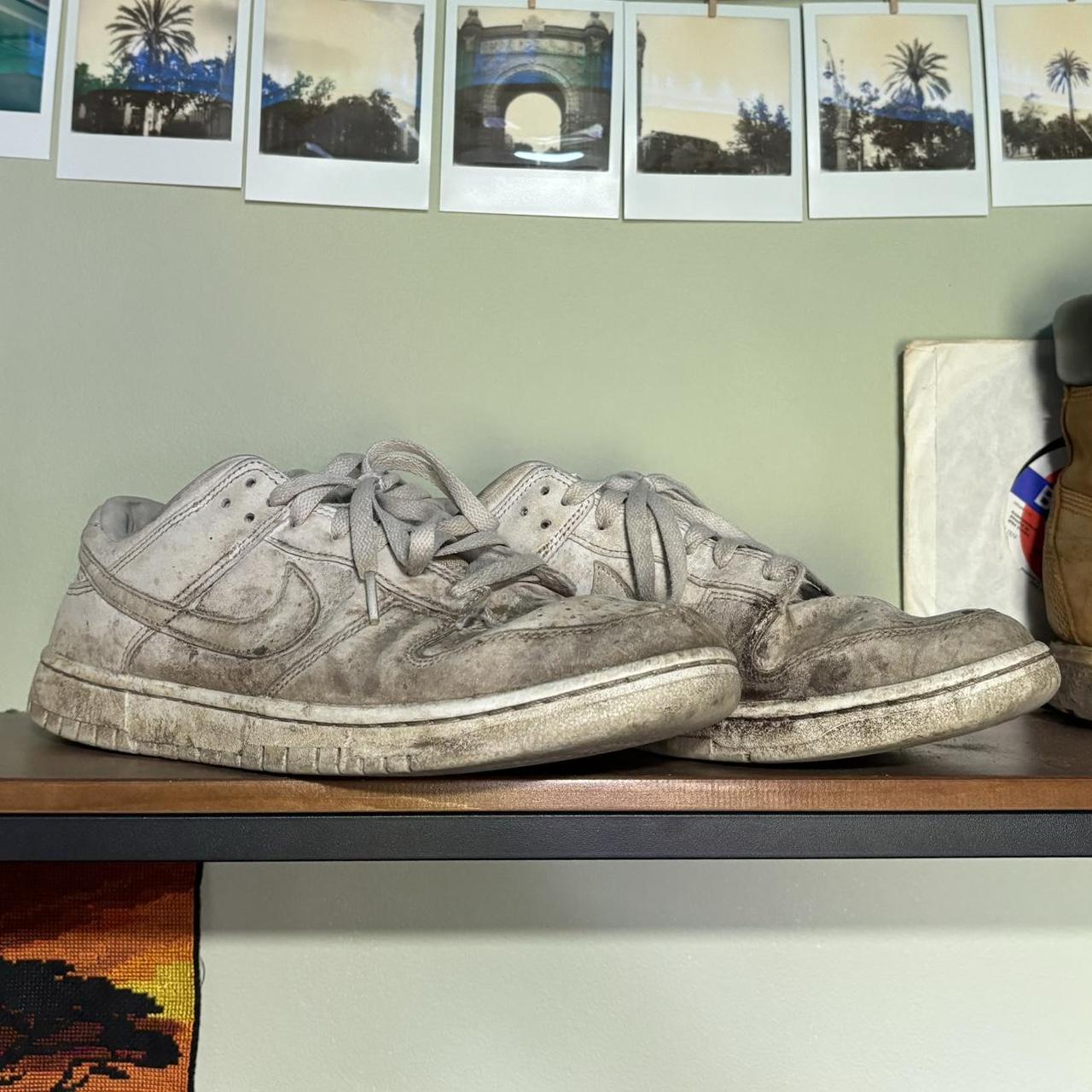 nike dunk lows - beater shoes - still all in tact... - Depop