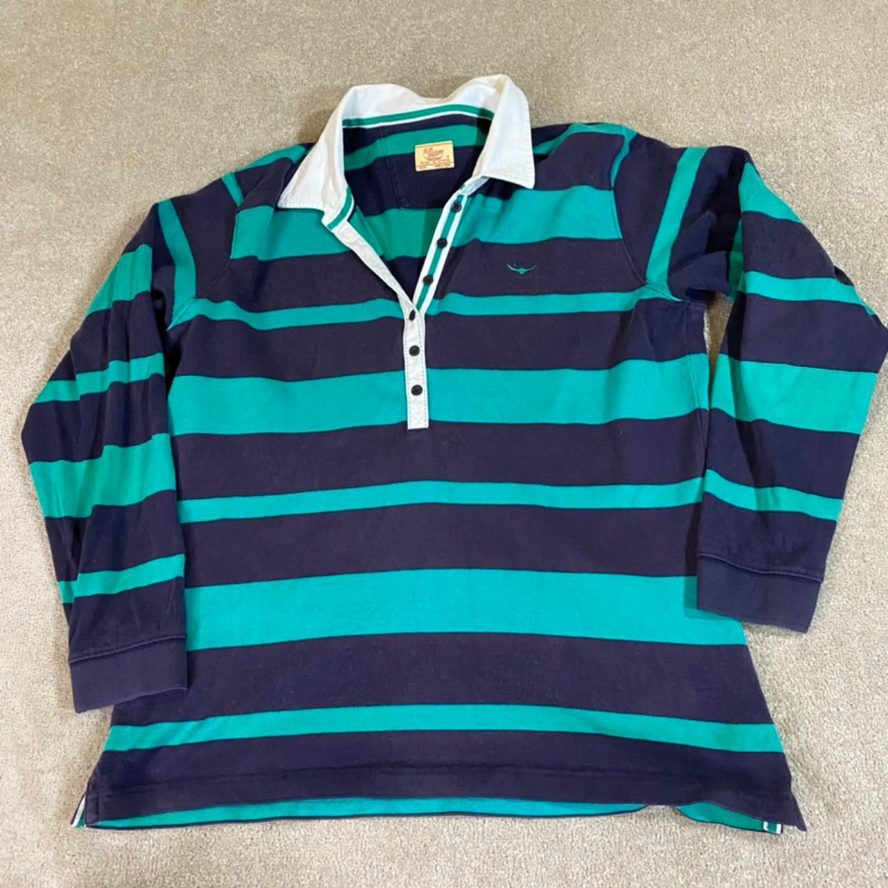 R.M. Williams Rugby Jumper Womens 14 Blue Green... - Depop
