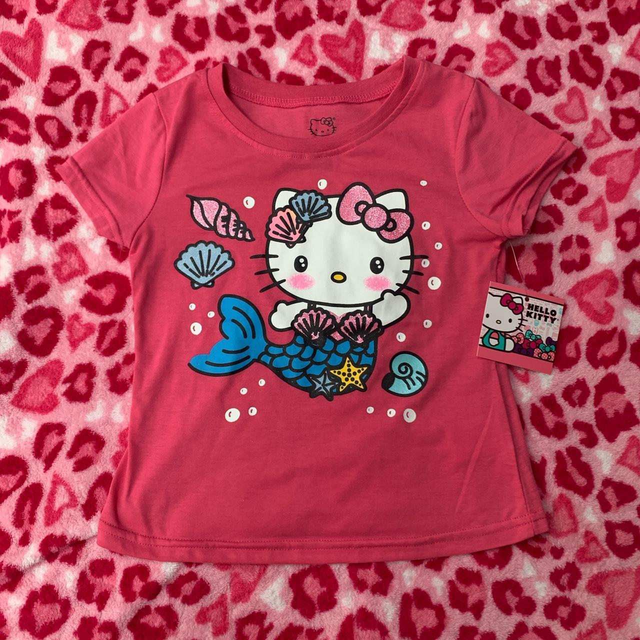 mermaid hello kitty baby tee ♡ girls 5/6 but could... - Depop