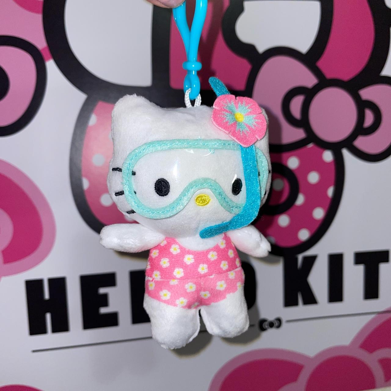 hello kitty scuba plush keychain