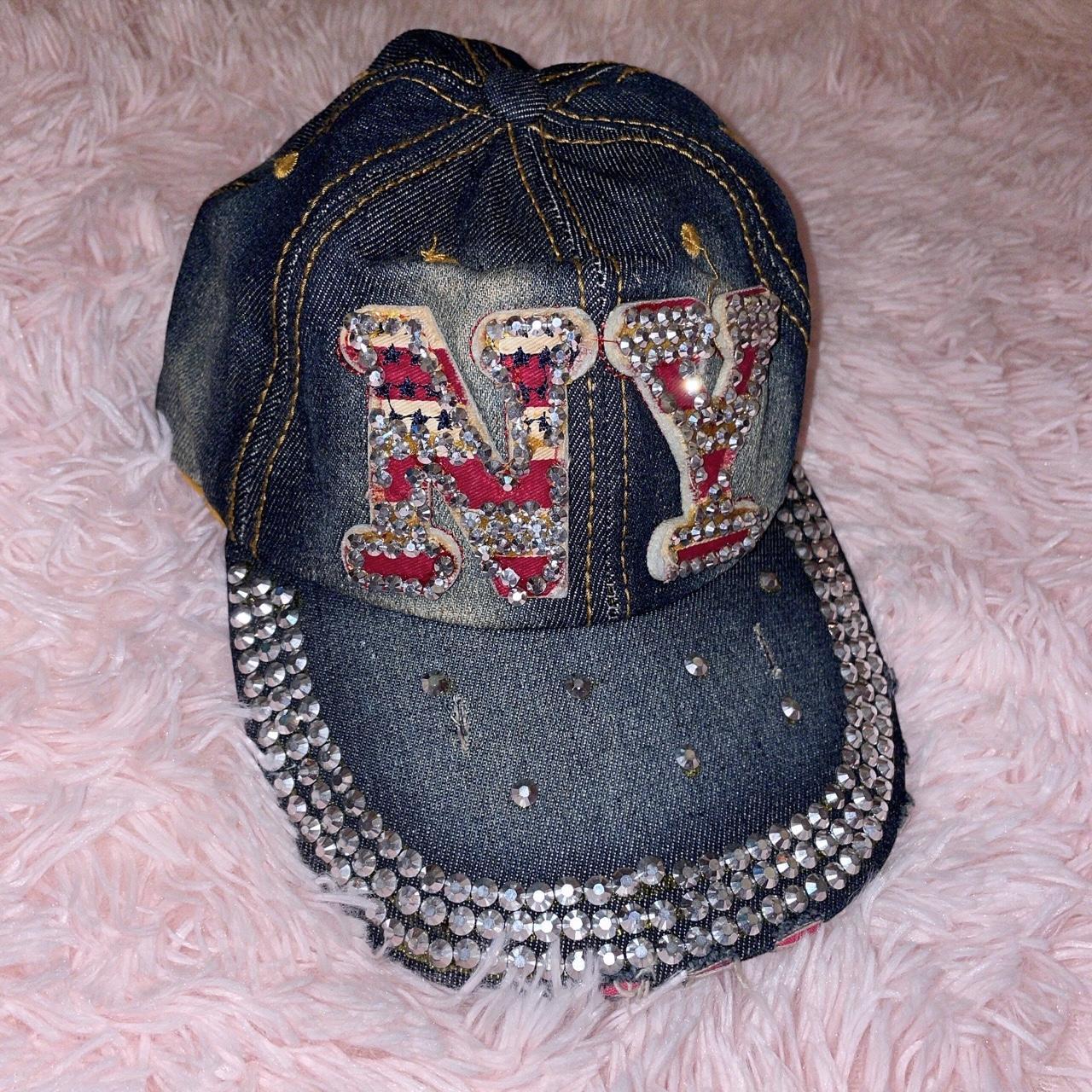 New York rhinestone ball cap some rhinestones are... - Depop