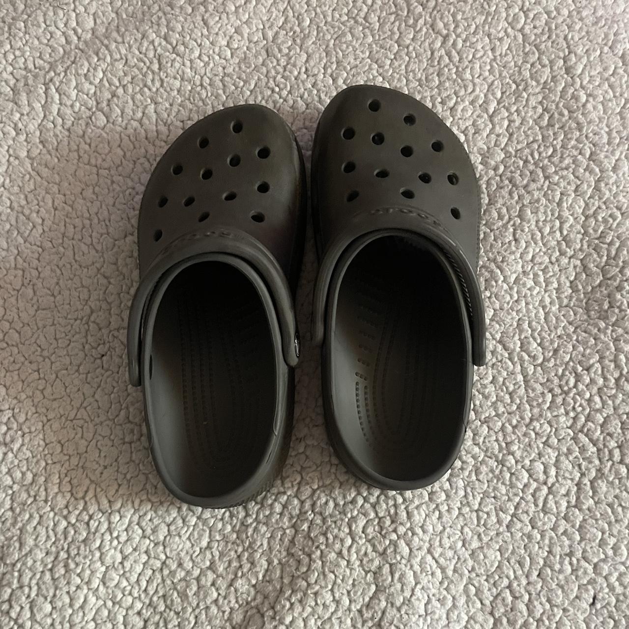 Classic Crocs GREY clogs; size 7 - Depop