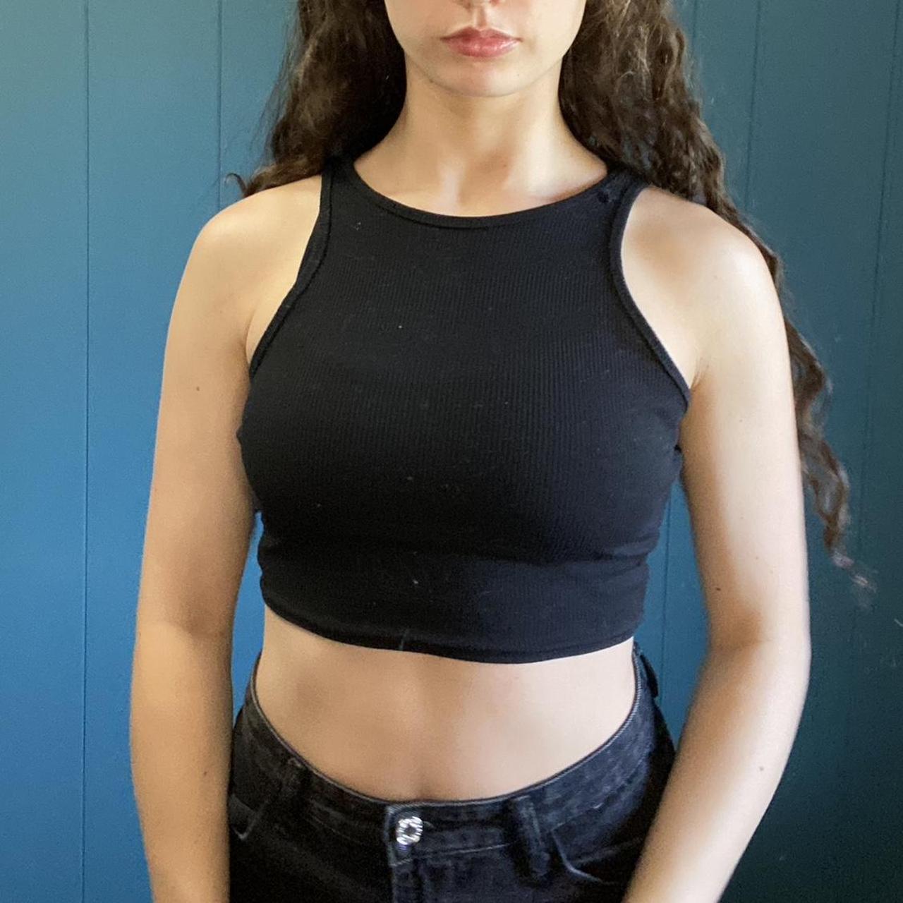 Basic black crop top Pretty little... - Depop
