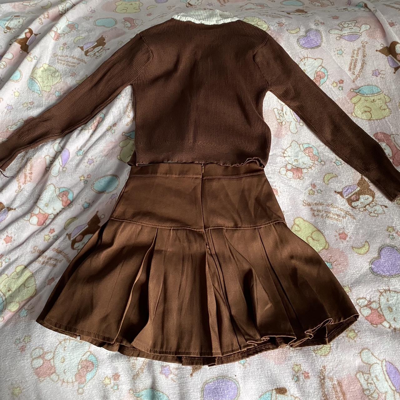 The ultimate brown cottage core meets preppy two... - Depop