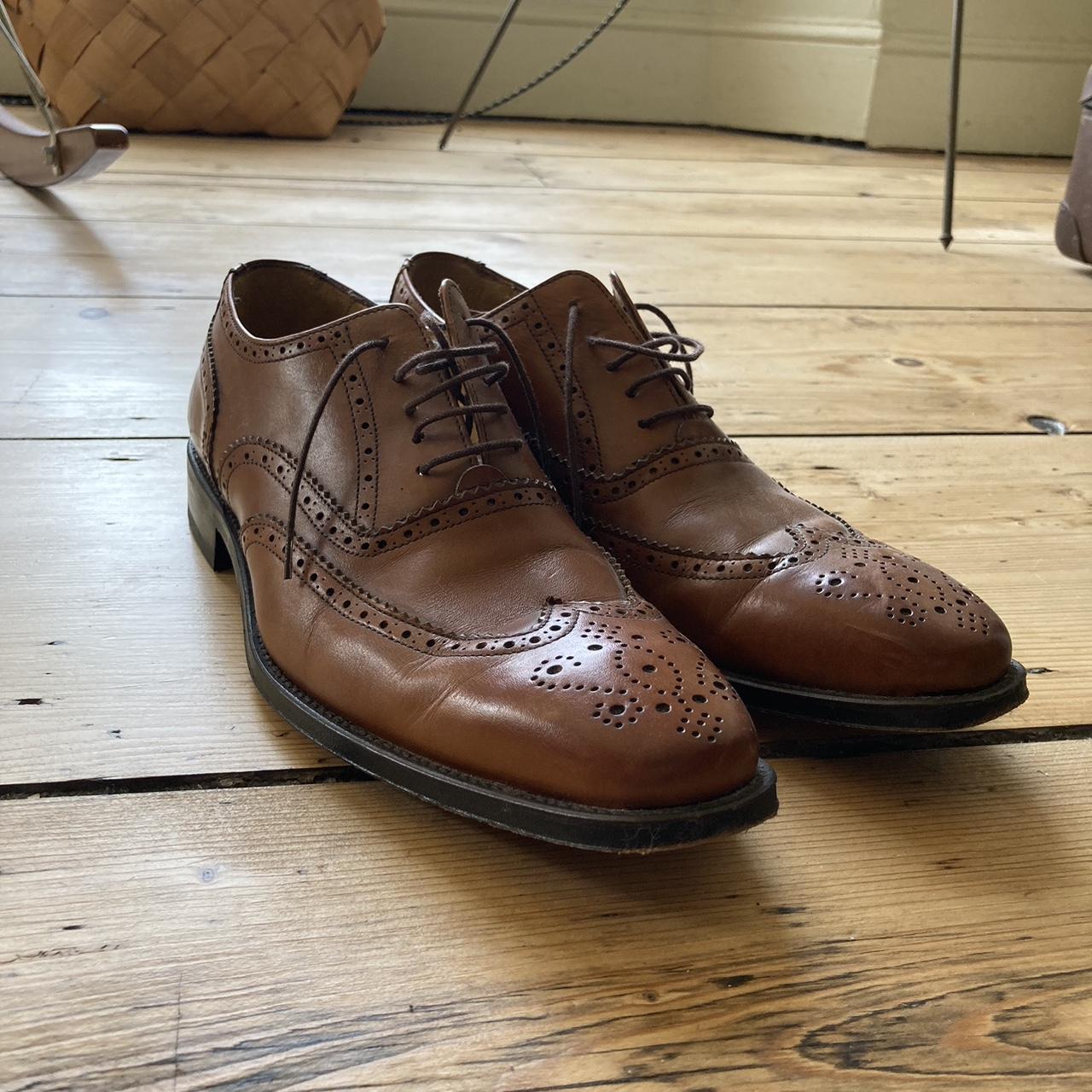 Jones bootmaker smart shoes leather shoes brown... - Depop
