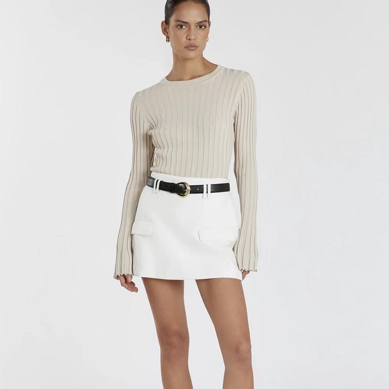 Dissh Ada Knit Top in Stone Popularized by the Anna... - Depop