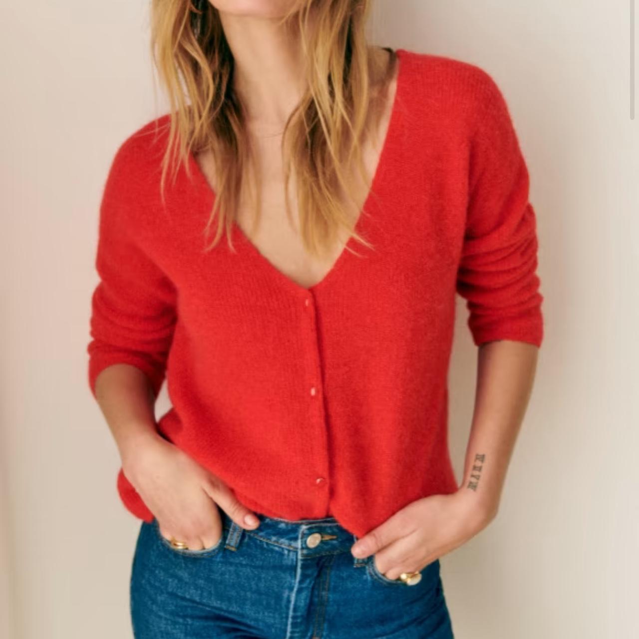 Red Sezane Barry Cardigan - Depop