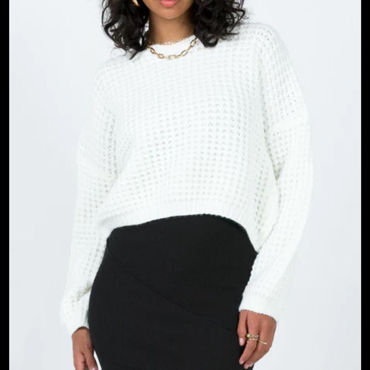 Princess Polly white knit jumper - Depop