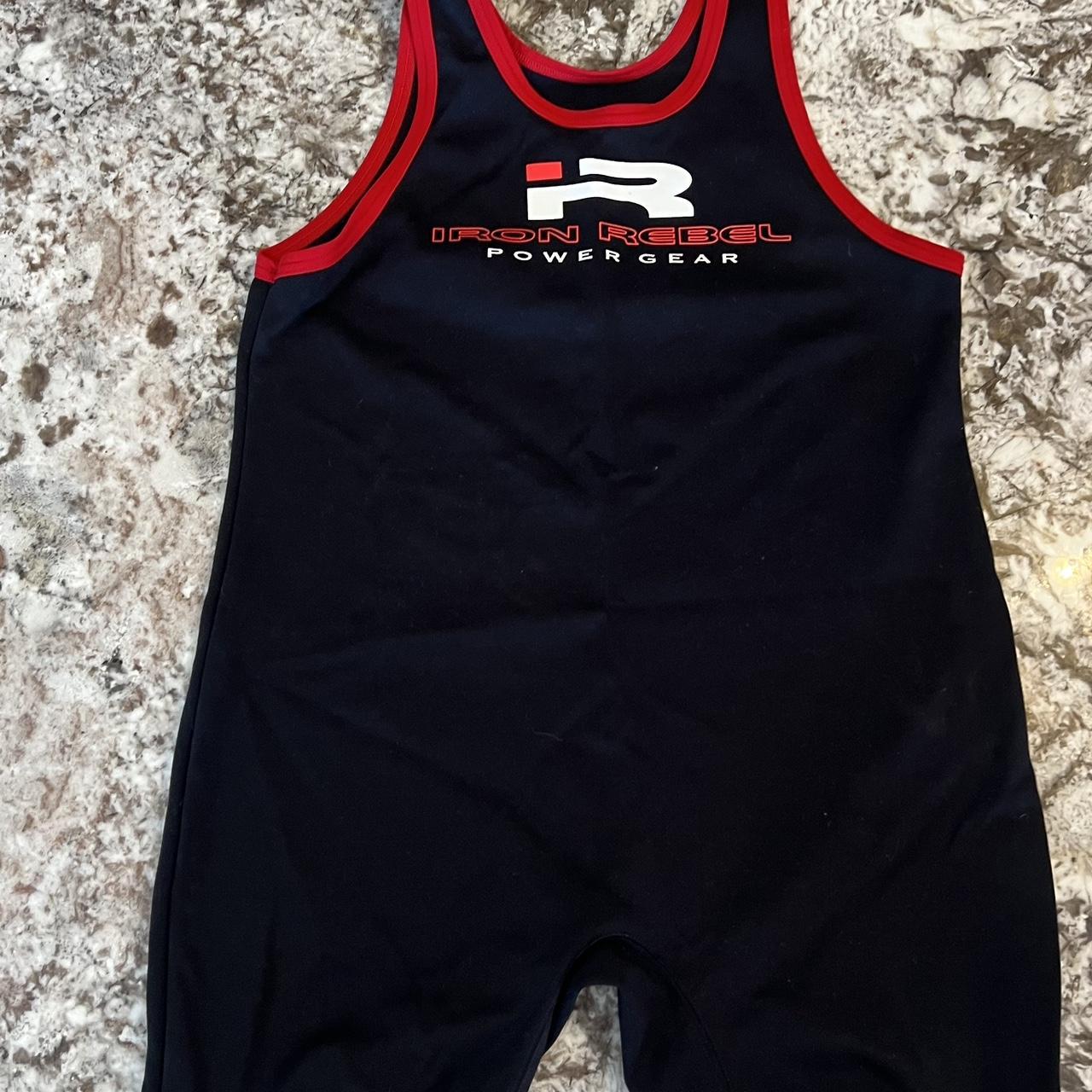 Matman Singlet Mens XL Black Red Iron Rebel Power... - Depop