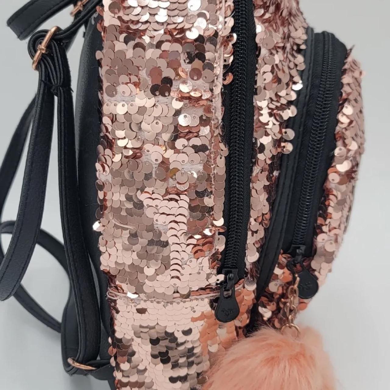 Justice Girls Pink Sequin Unicorn Backpack Purse... - Depop