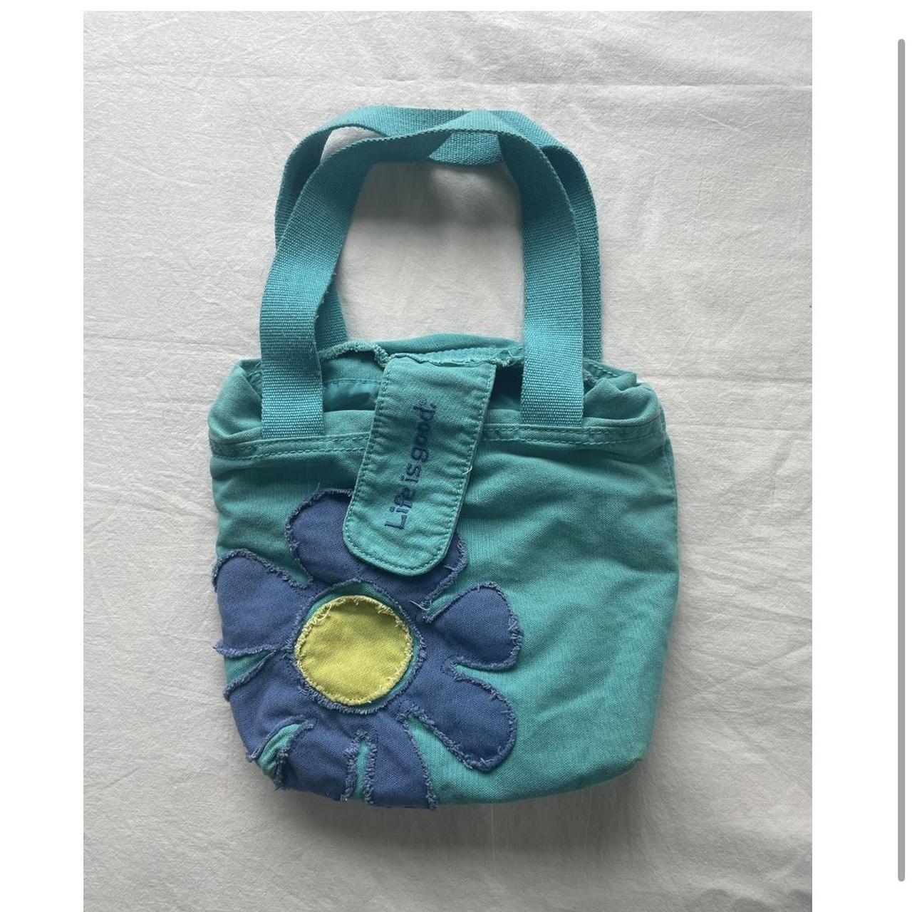 Life Is Good Teal Mini Small Tote Bag So cute No... - Depop