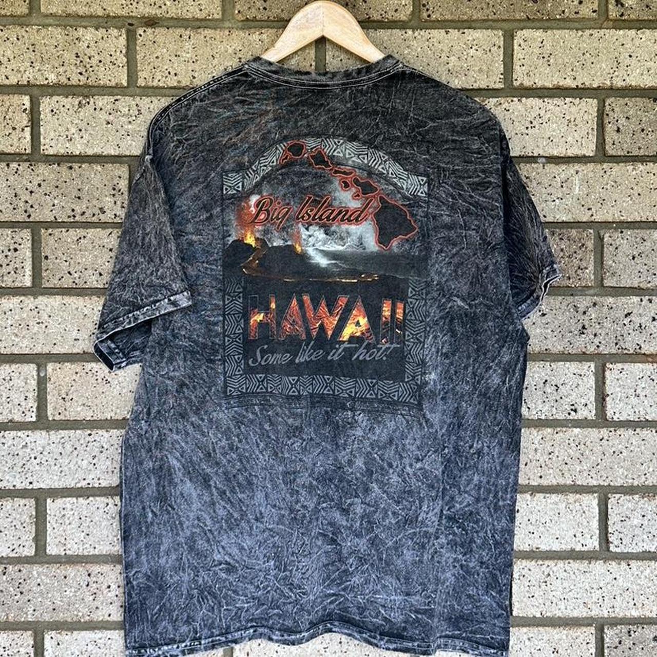 HAWAIIAN LAVA tee - acid wash - cool print on the... - Depop