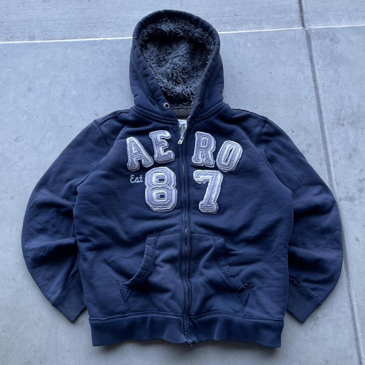 Vintage Y2K Aeropostale Sherpa Fur Lined Heavy... - Depop