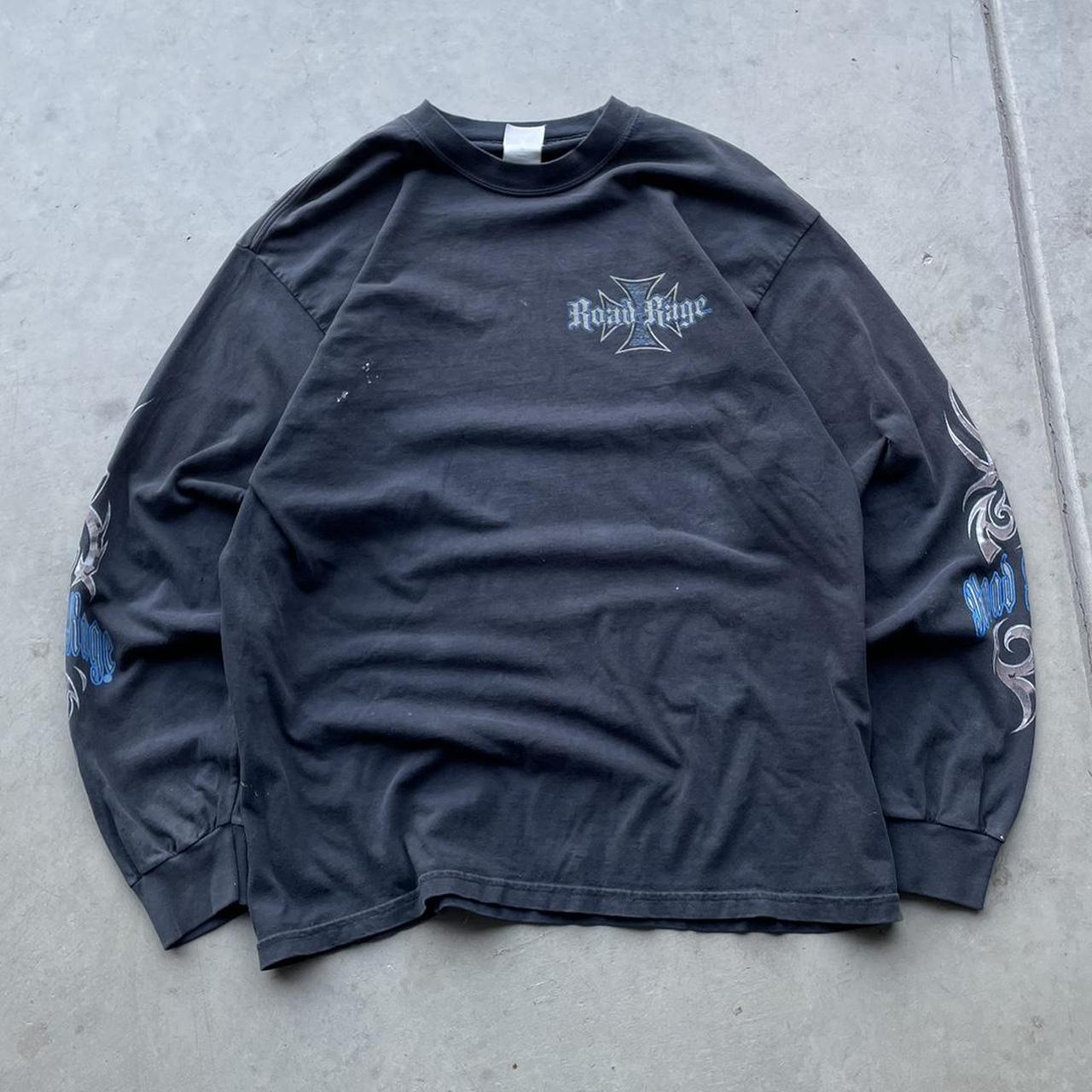 Vintage Y2K Cross Road Rage Tribal Biker Skater... - Depop