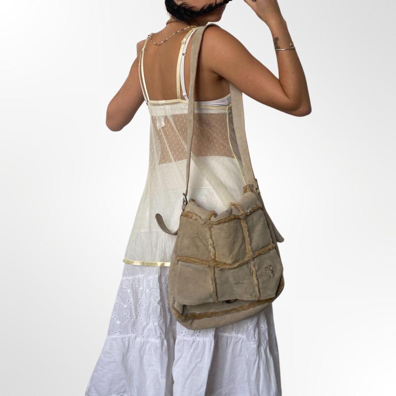 Cream mesh long cami top perfect for... - Depop