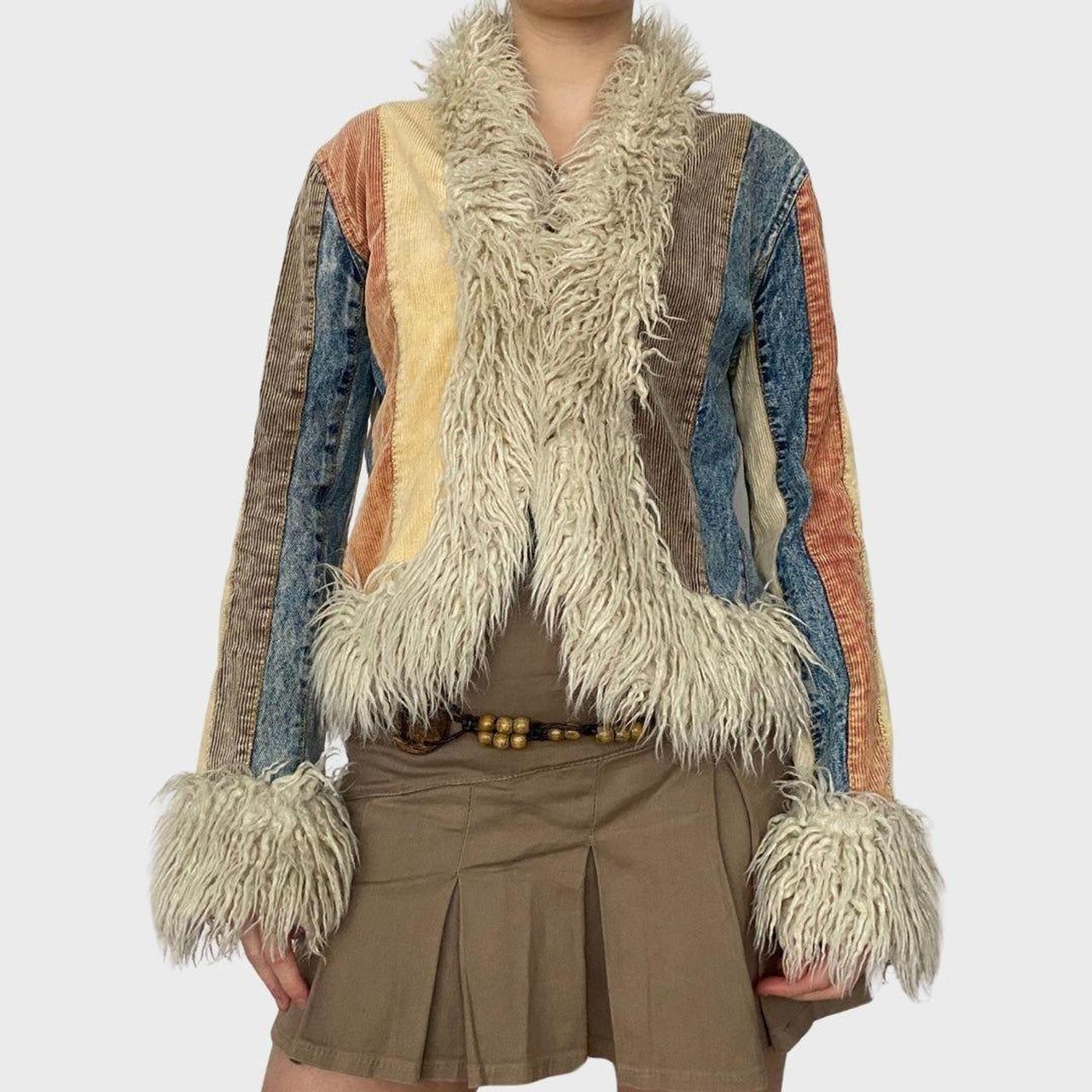 Miss posh patchwork corduory afghan jacket Iconic... - Depop