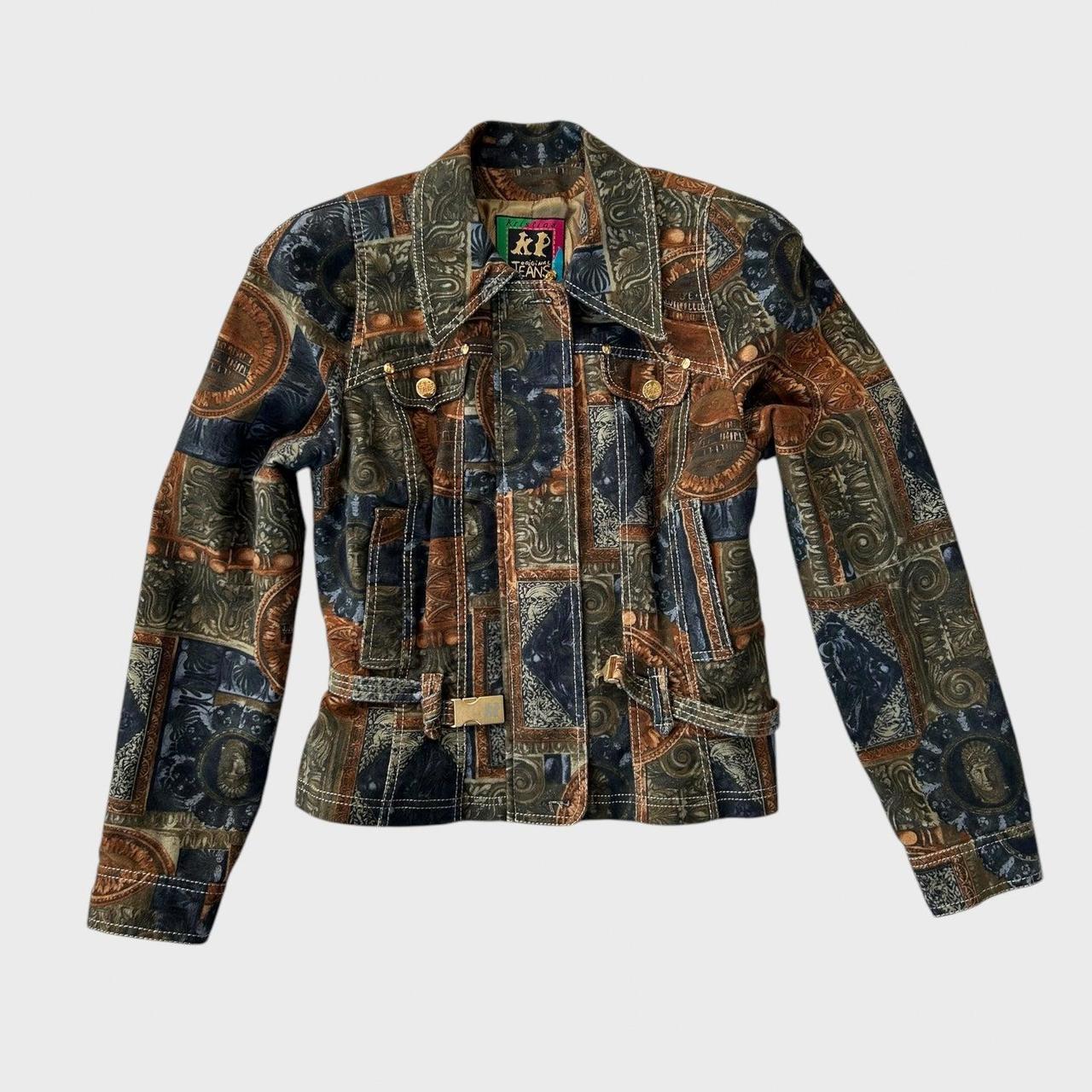 Vintage Graphic Print Jacket collared, vintage,... | Depop