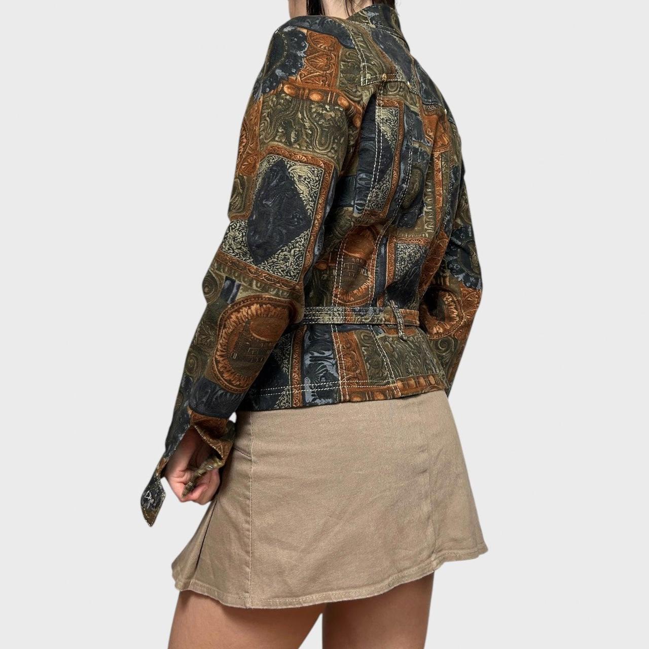 Vintage Graphic Print Jacket collared, vintage,... | Depop