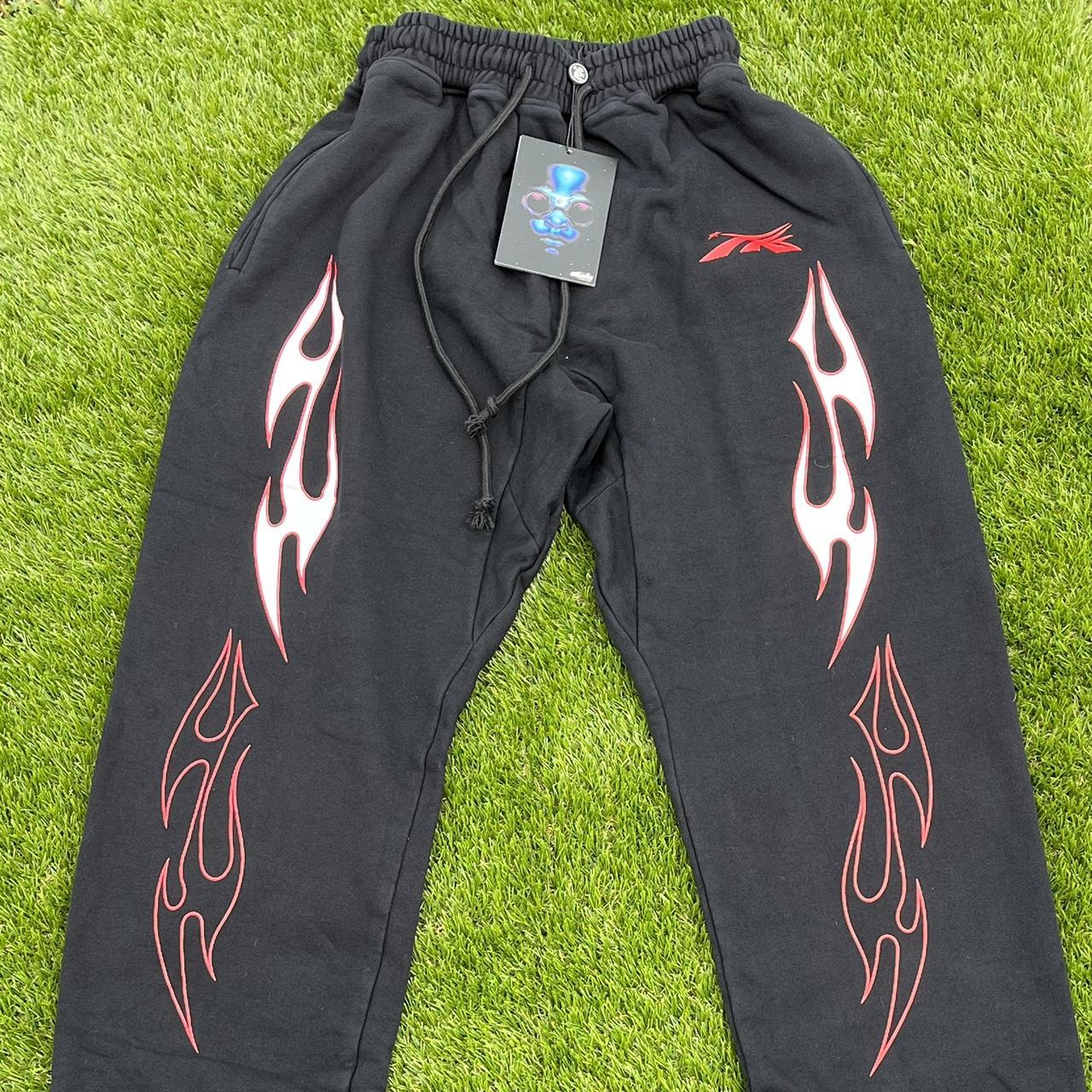 Hellstar Sports Future Flame Sweatpants No need to... - Depop