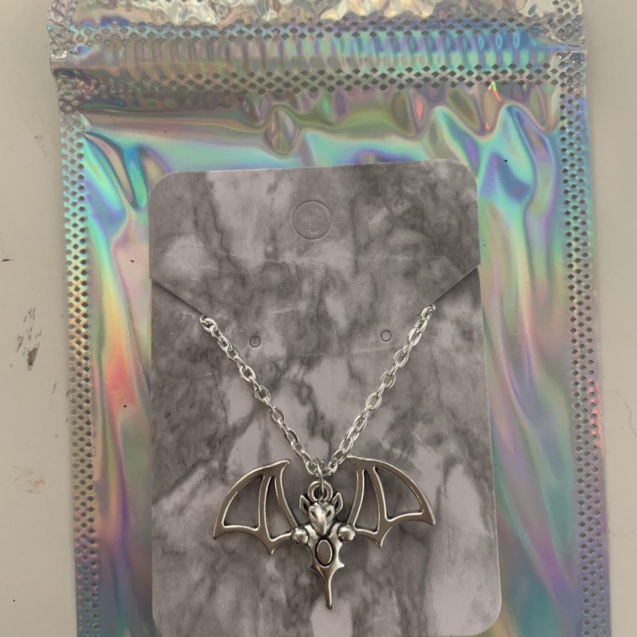 bat necklace ⭐️ handmade ⭐️ free sticker with... - Depop