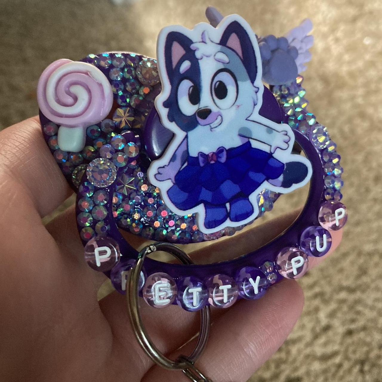 Bluey Muffin themed adult deco pacifier. Handmade... - Depop