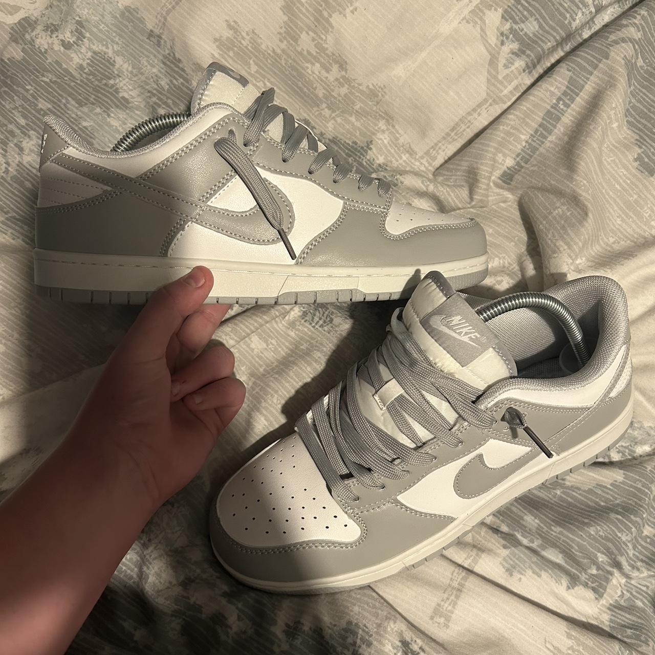 Nike dunks grey fog , size uk8.5 never worn only... - Depop