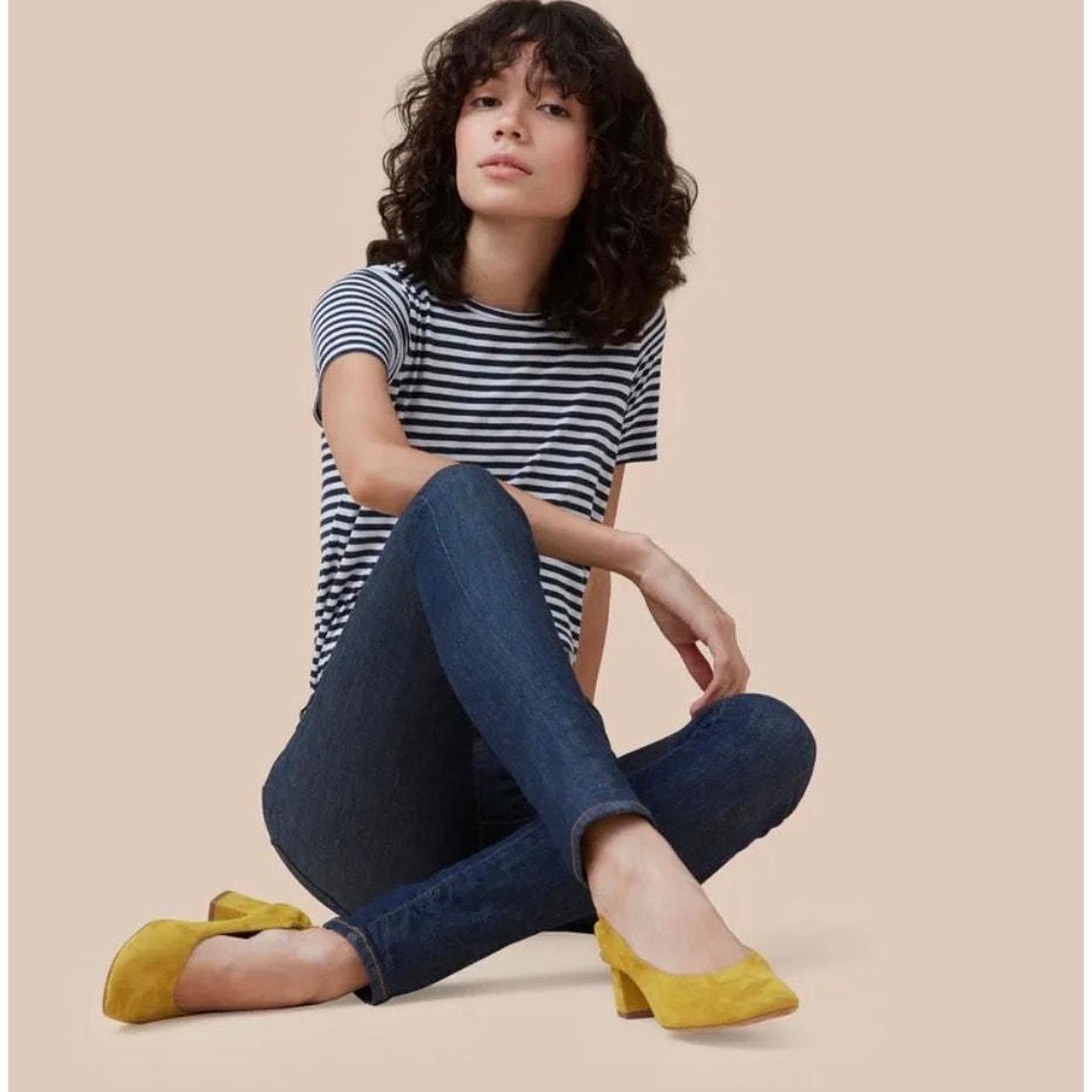 EVERLANE Every Day Heel in Citron Suede Size... - Depop