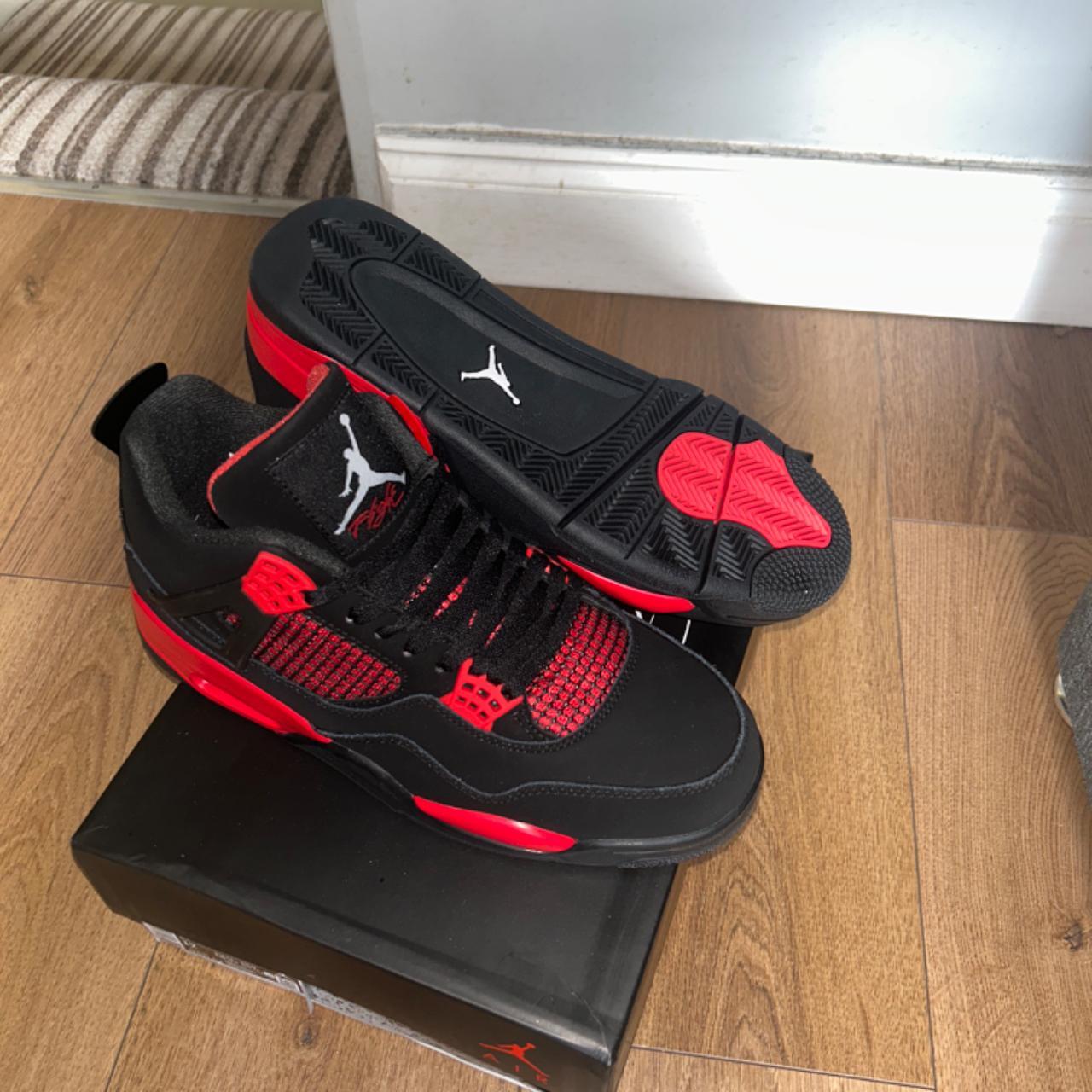 Nike Men's Black and Red Trainers | Depop