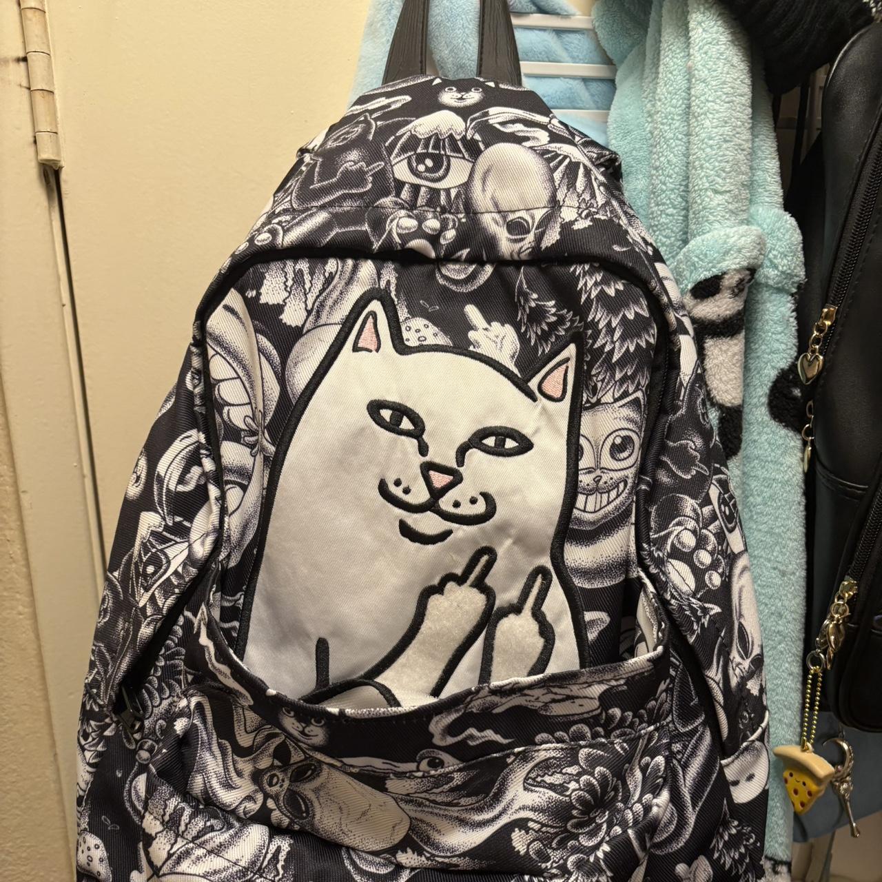 RIPNDIP backpack with stipple illustration design.... | Depop