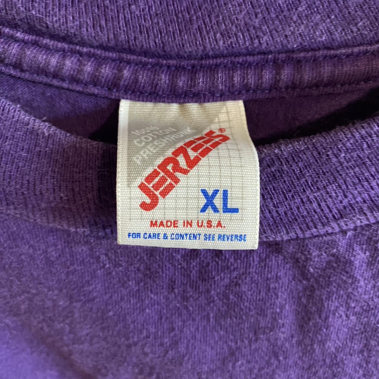 VINTAGE 1995 Jerzees Purple Softball Charity Tee - Depop