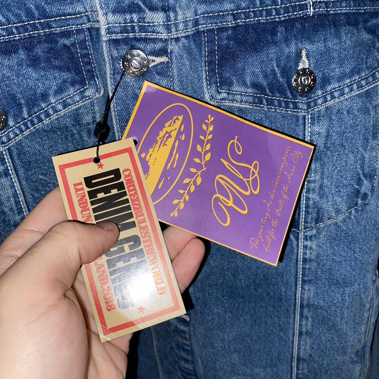 Corteiz RTW Denim ‘Genes’ jacket Faded blue... - Depop