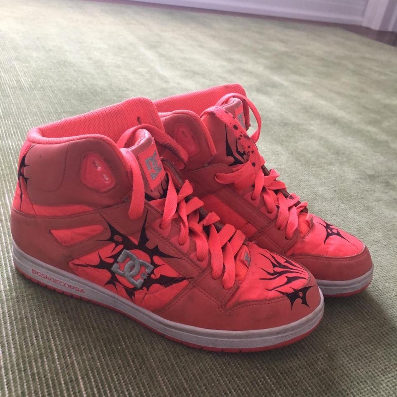 Hand drawn neon pink DC shoes! A little bit of... | Depop