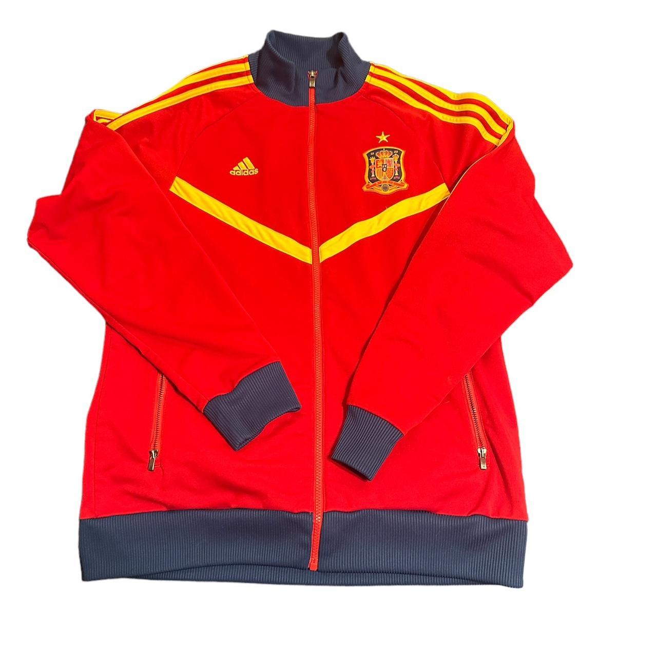 Adidas Spain national team jacket Size large Greta... - Depop