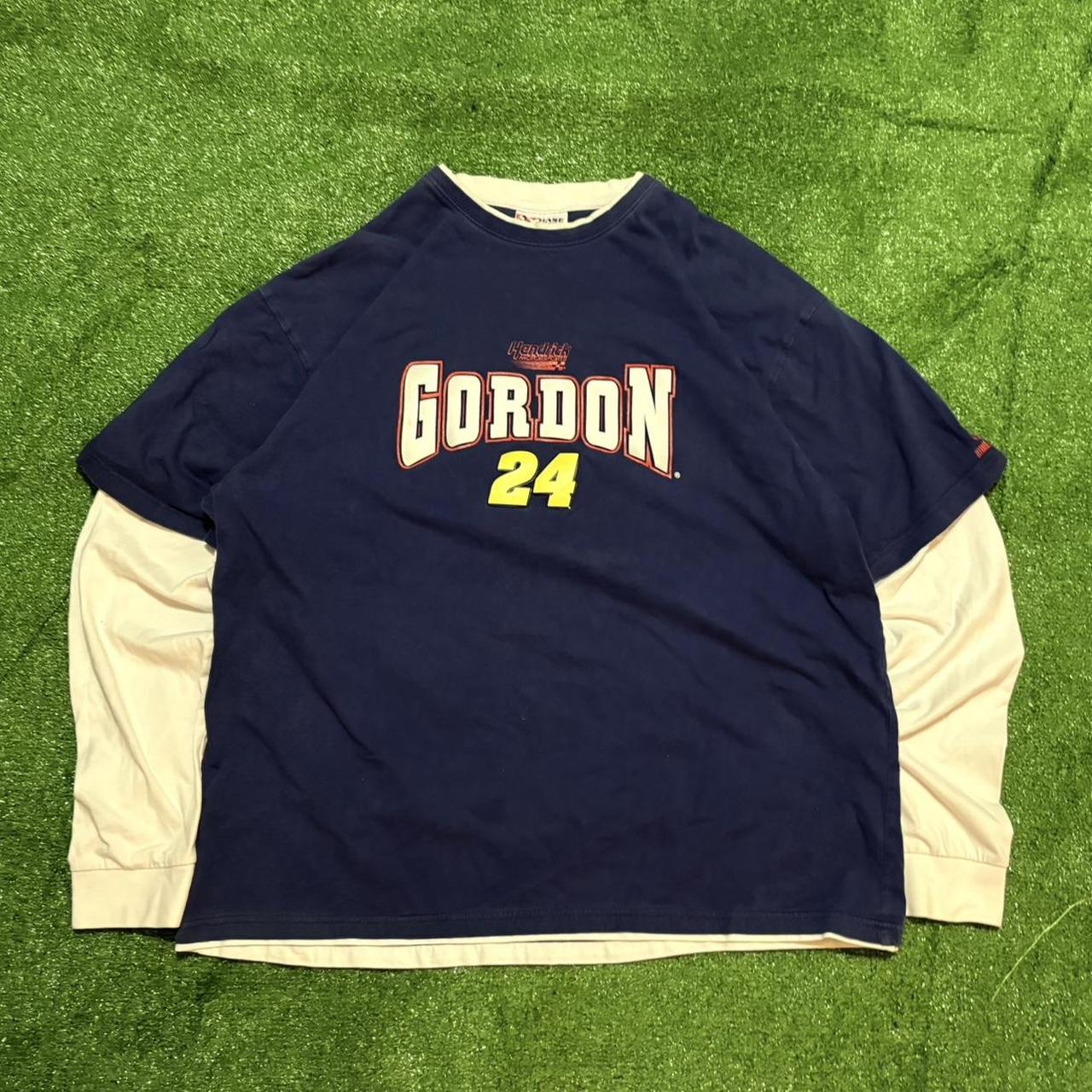 Vintage 90s Jeff Gordon 24 NASCAR Graphic Puff Print... | Depop