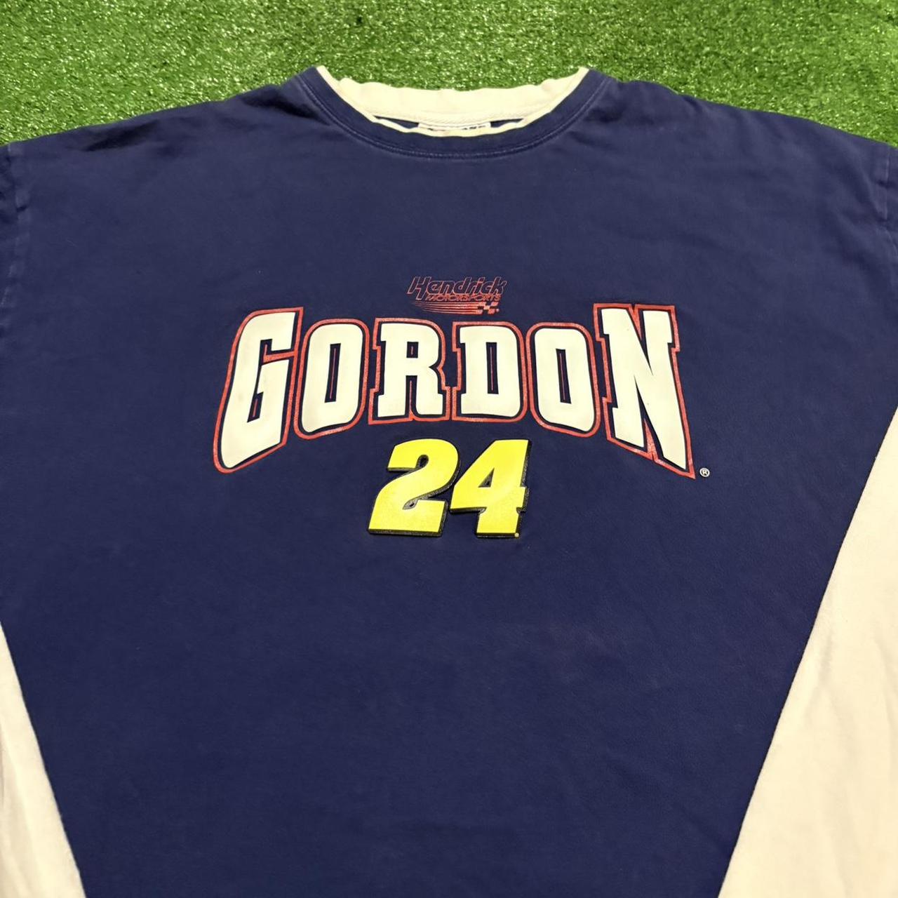 Vintage 90s Jeff Gordon 24 NASCAR Graphic Puff Print... | Depop