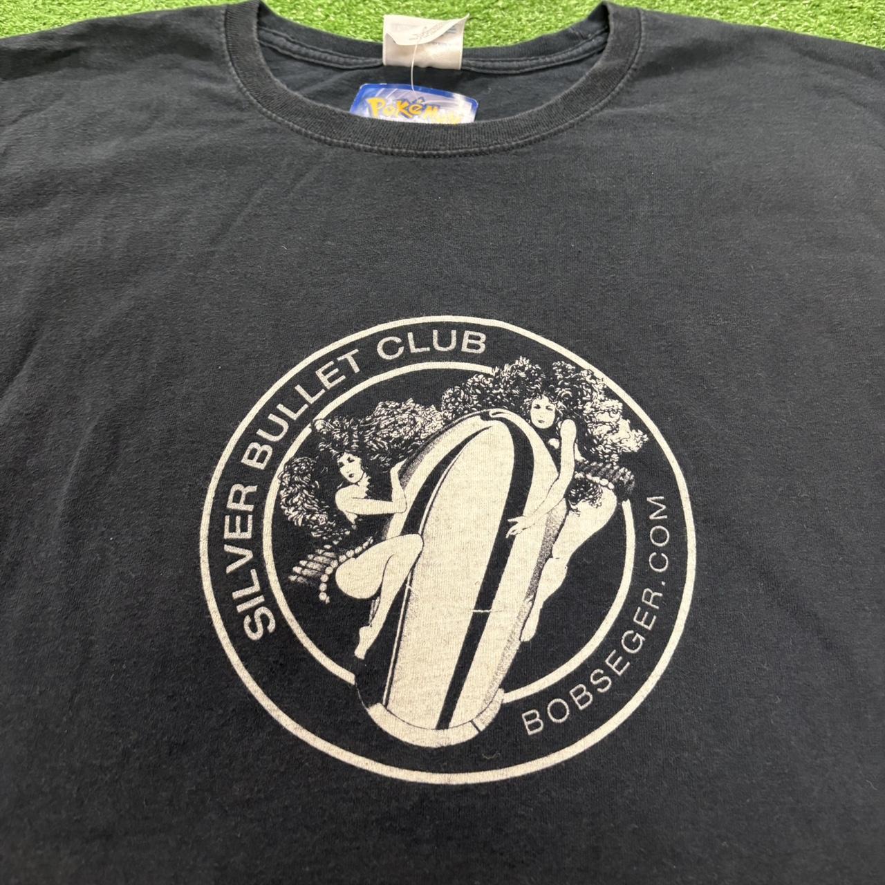 Vintage 90s 00s Bob Seger Silver Bullet Club Graphic... | Depop