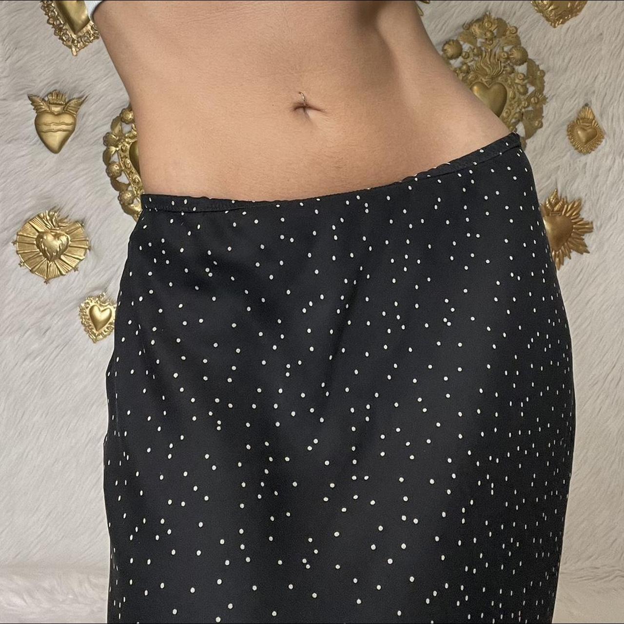 Womens Black And White Skirt Depop