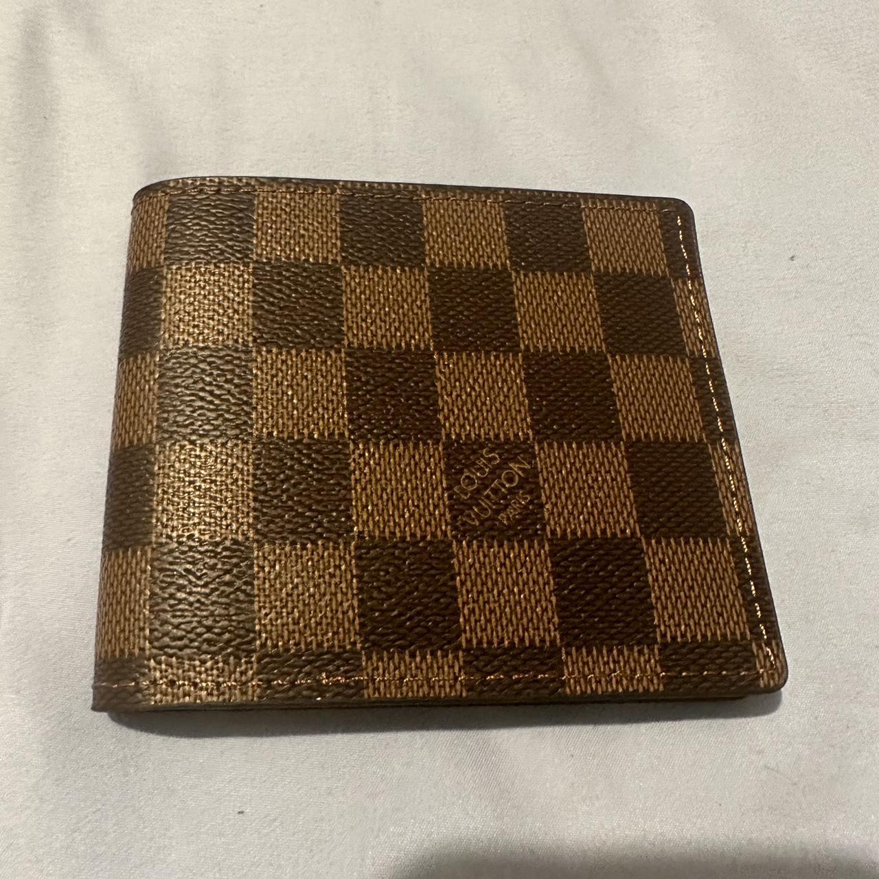 Louis Vuitton Brown Checkered Men’s Wallet Brand new... - Depop