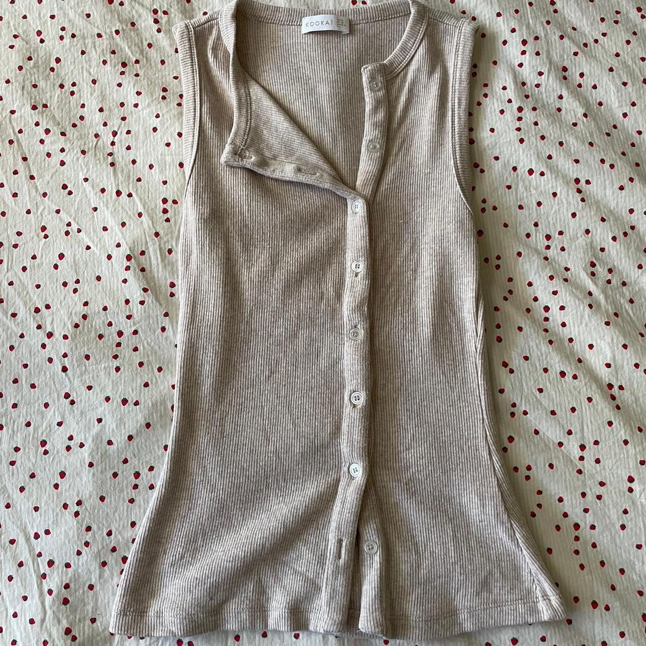 Kookai Bec Button Tank Size 10 but fits a... | Depop