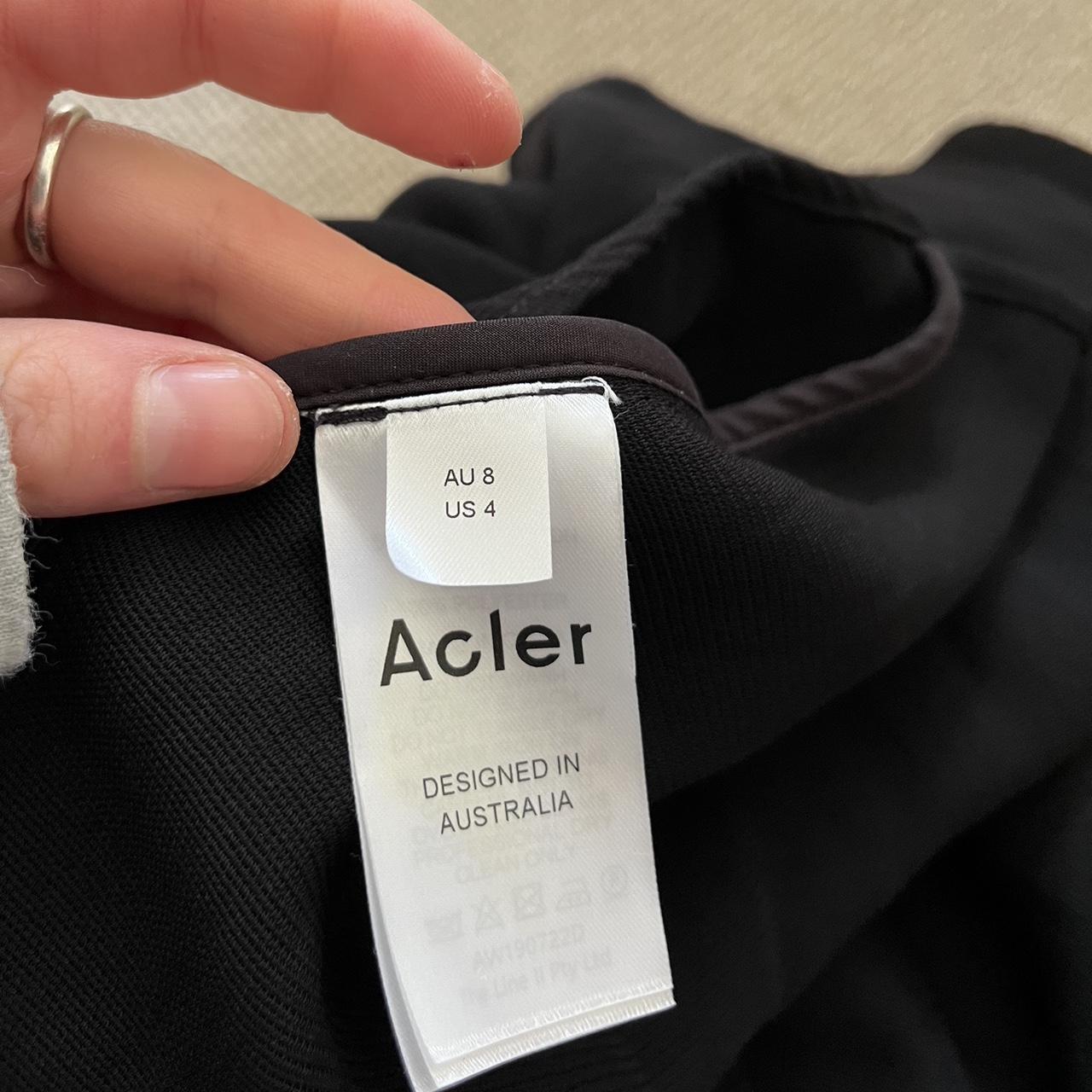 ACLER high neck and back black maxi dress. Size 8. - Depop